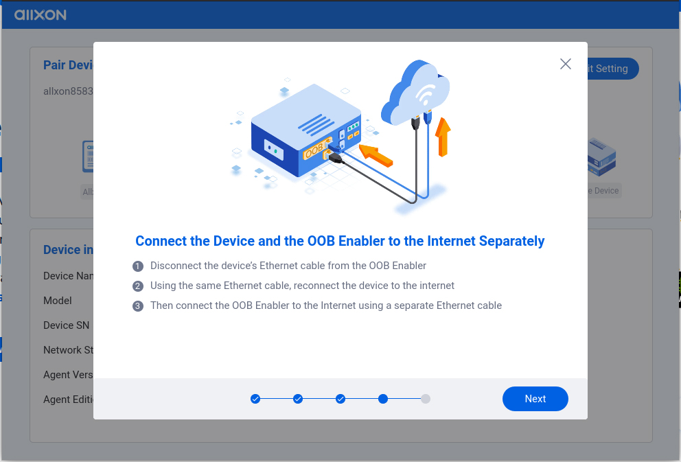 Enable Out-Of-Band Management on Device