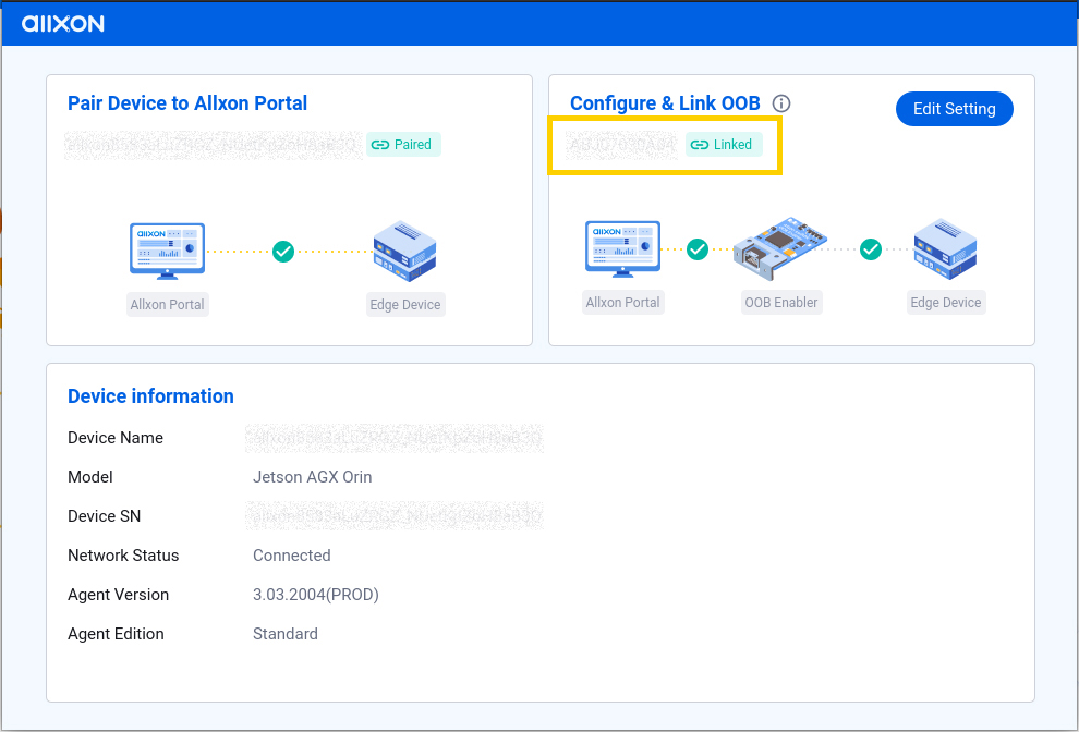 Enable Out-Of-Band Management on Device