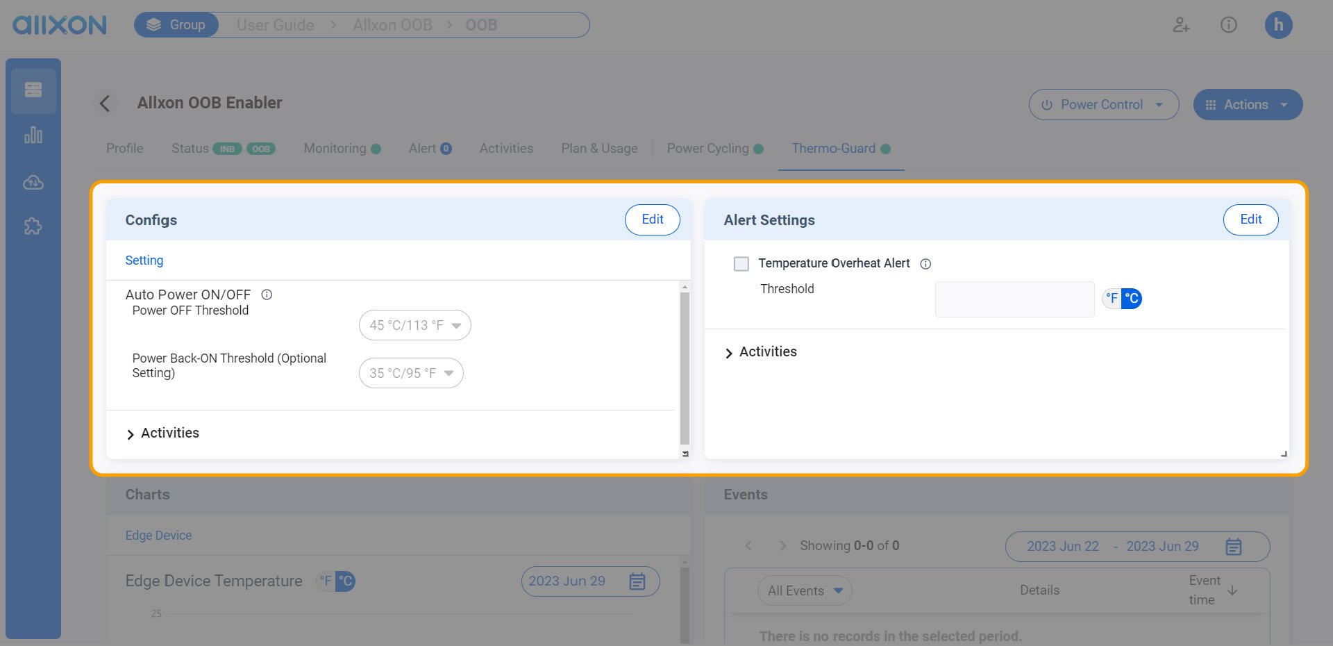 Allxon swiftDR for Thermo-Guard