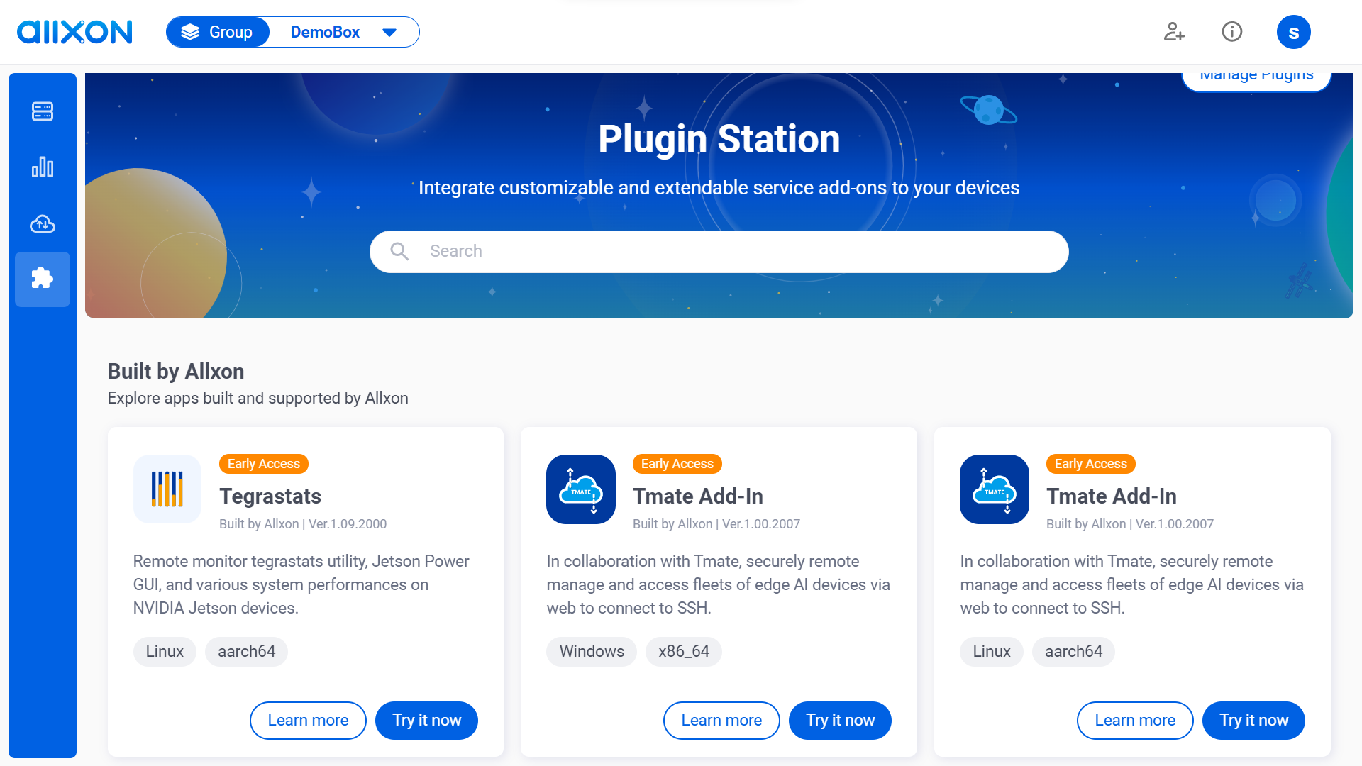 Tmate Add-In Plugin | Allxon Plugin Station
