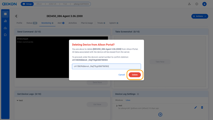 How to Delete Device