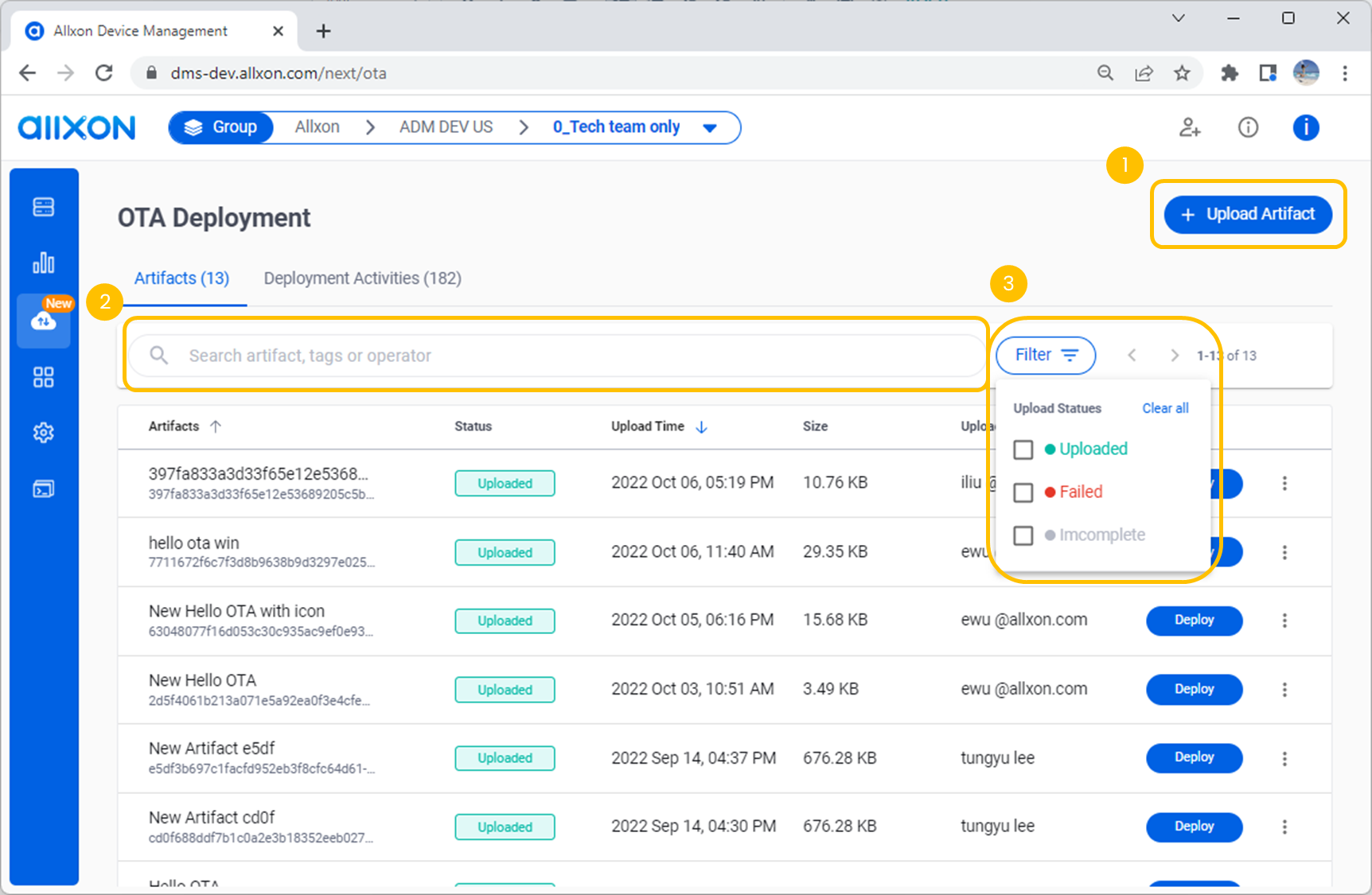 Introduction to OTA Page Interface