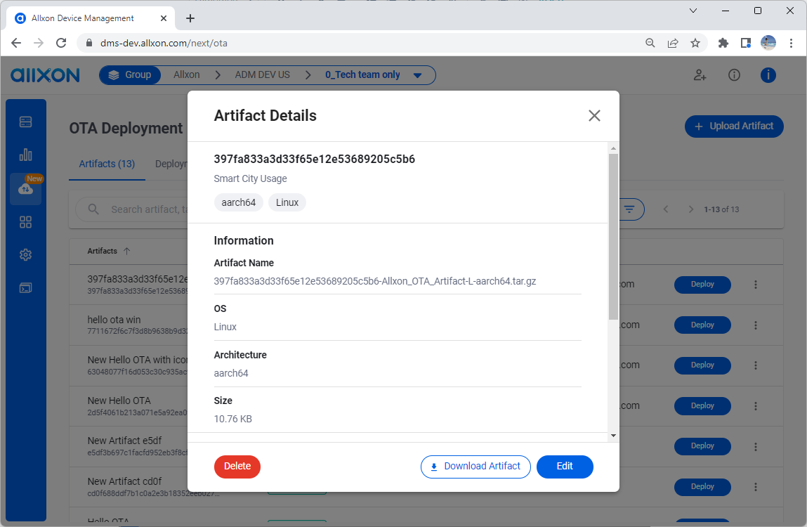Introduction to OTA Page Interface