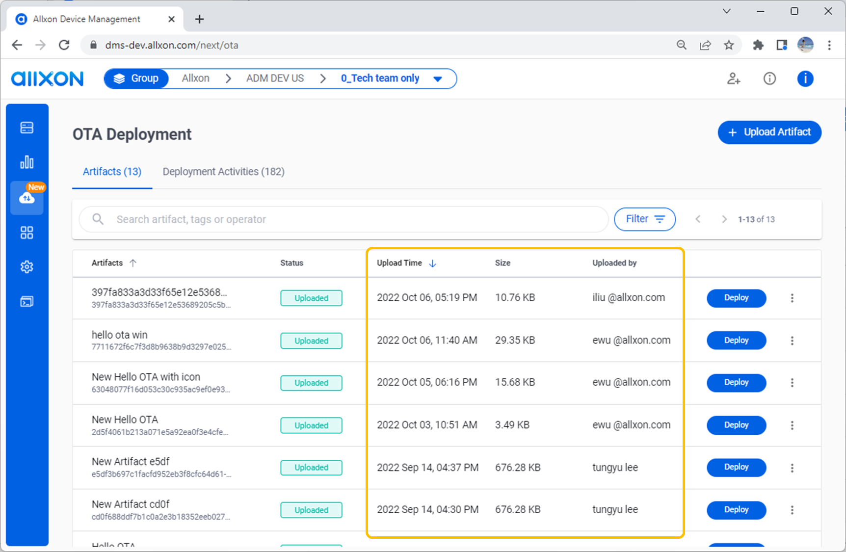 Introduction to OTA Page Interface
