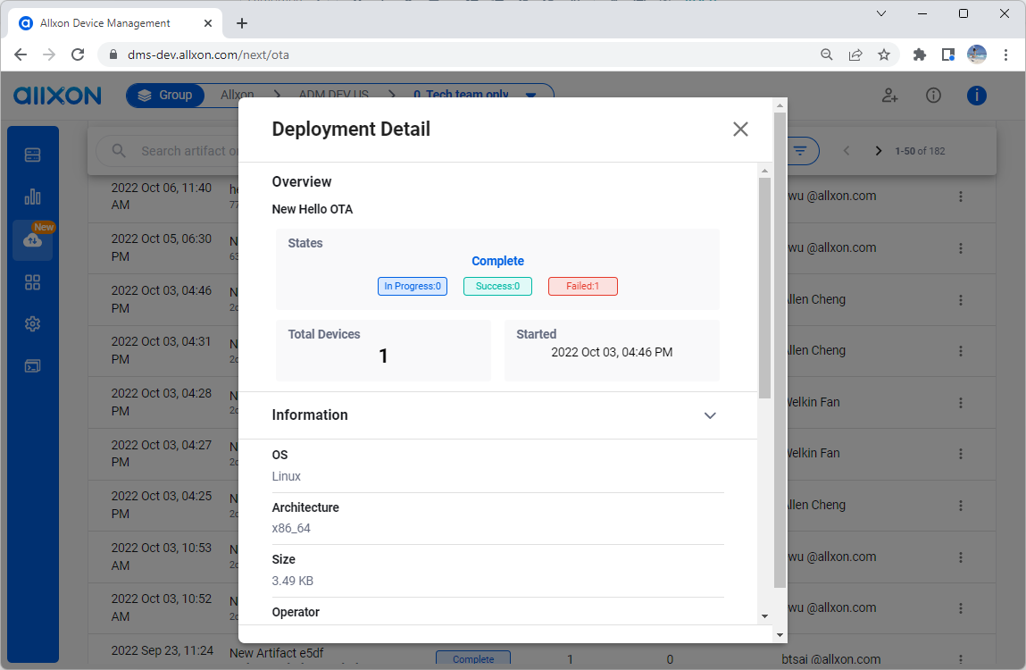 Introduction to OTA Page Interface