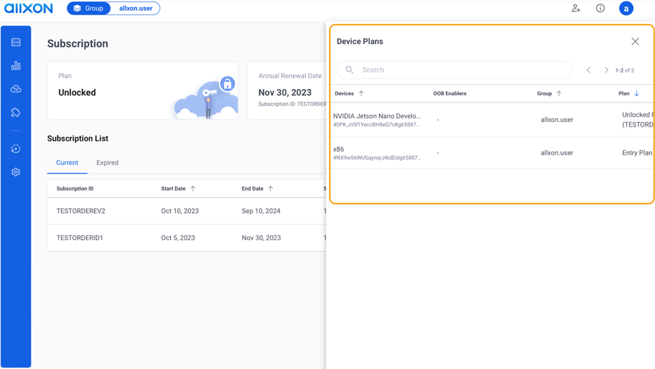 Introduction to Subscription Page Interface