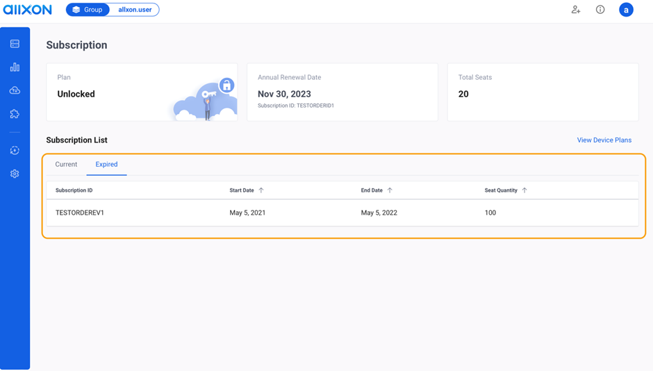 Introduction to Subscription Page Interface